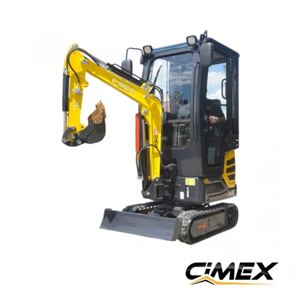 MINI EXCAVATORS : Mini Excavator Cimex CHE12RS-CAB-SB with ...