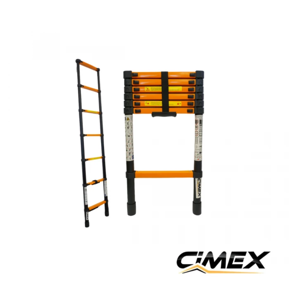 TELESCOPIC LADDERS : Steel Telescopic Ladder 2.6 meters