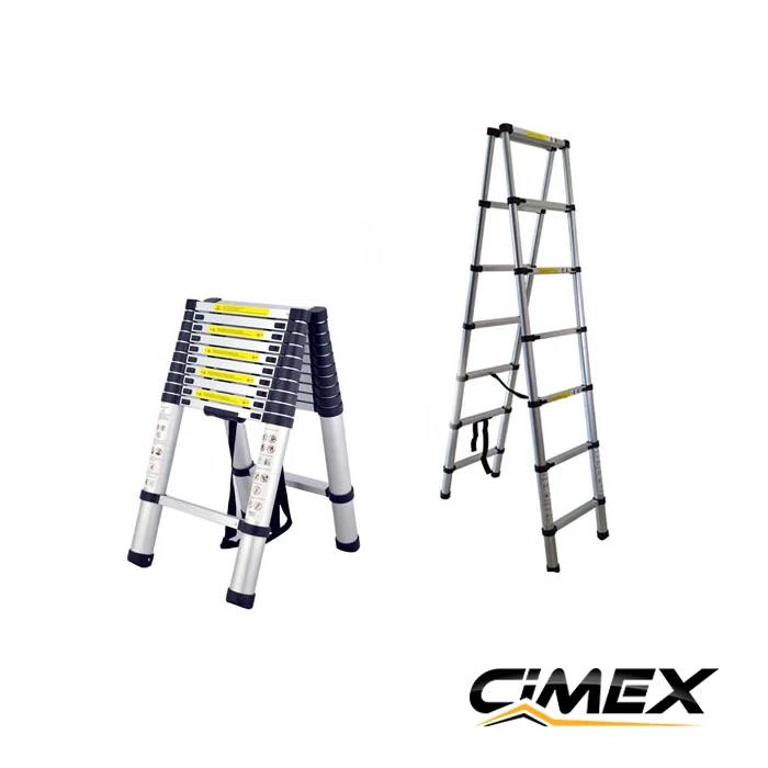 A-SHAPED LADDERS : Telescopic A-Frame Ladder 2.6 meters