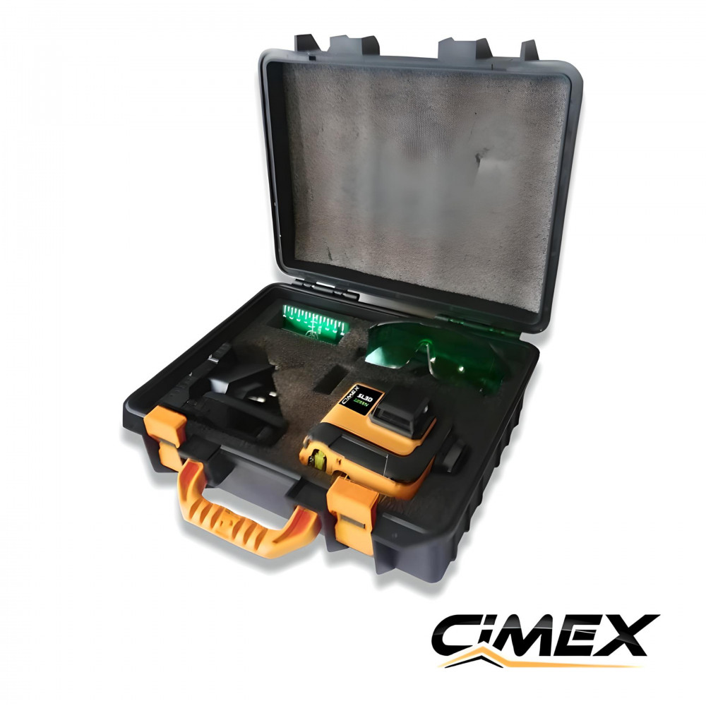 LASER LEVELS : Laser level 3x360°, green beam CIMEX SL3D-G